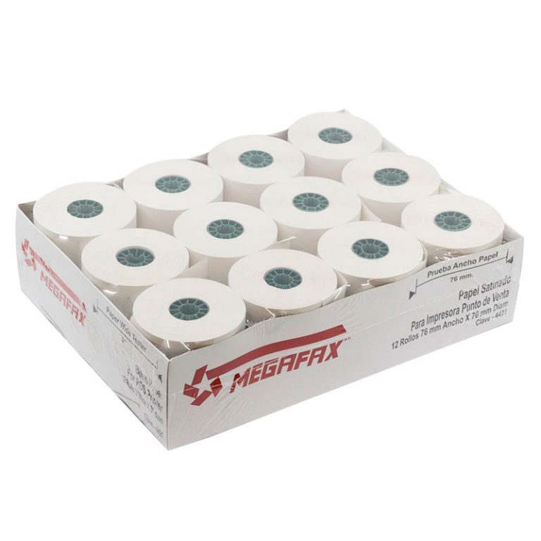 Rollo para terminal punto de venta térmico 50 pzas. 80mm de ancho x ...